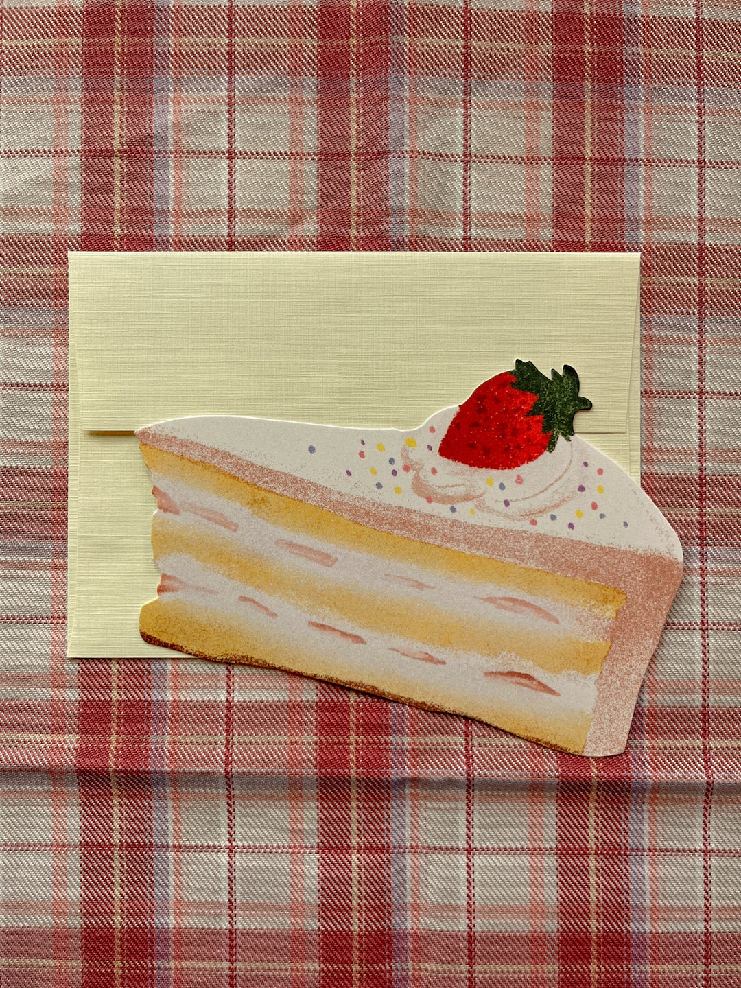 Bizcochito Cake Note Card // Blank Die-cut Cake Shaped Card ...