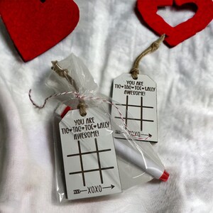Valentine Tic Tac Toe Tags, Valentine's for Class, Interactive Favors ...