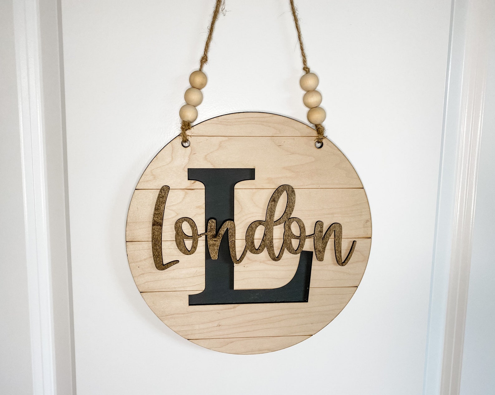 Personalized Door Sign Custom Engraved Wood Door Hanger for - Etsy