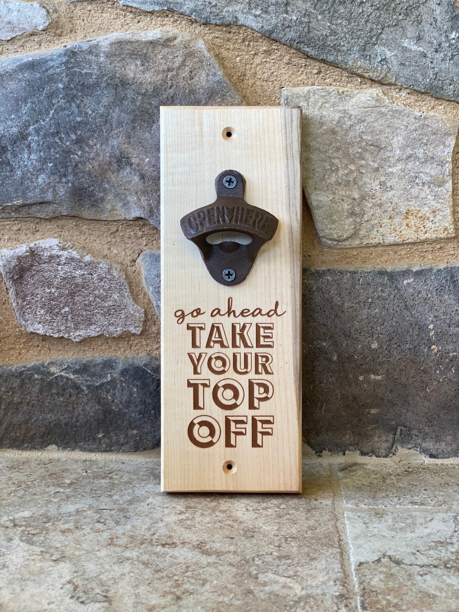 Take Your Top off Bottle Opener Custom Engraved | Etsy