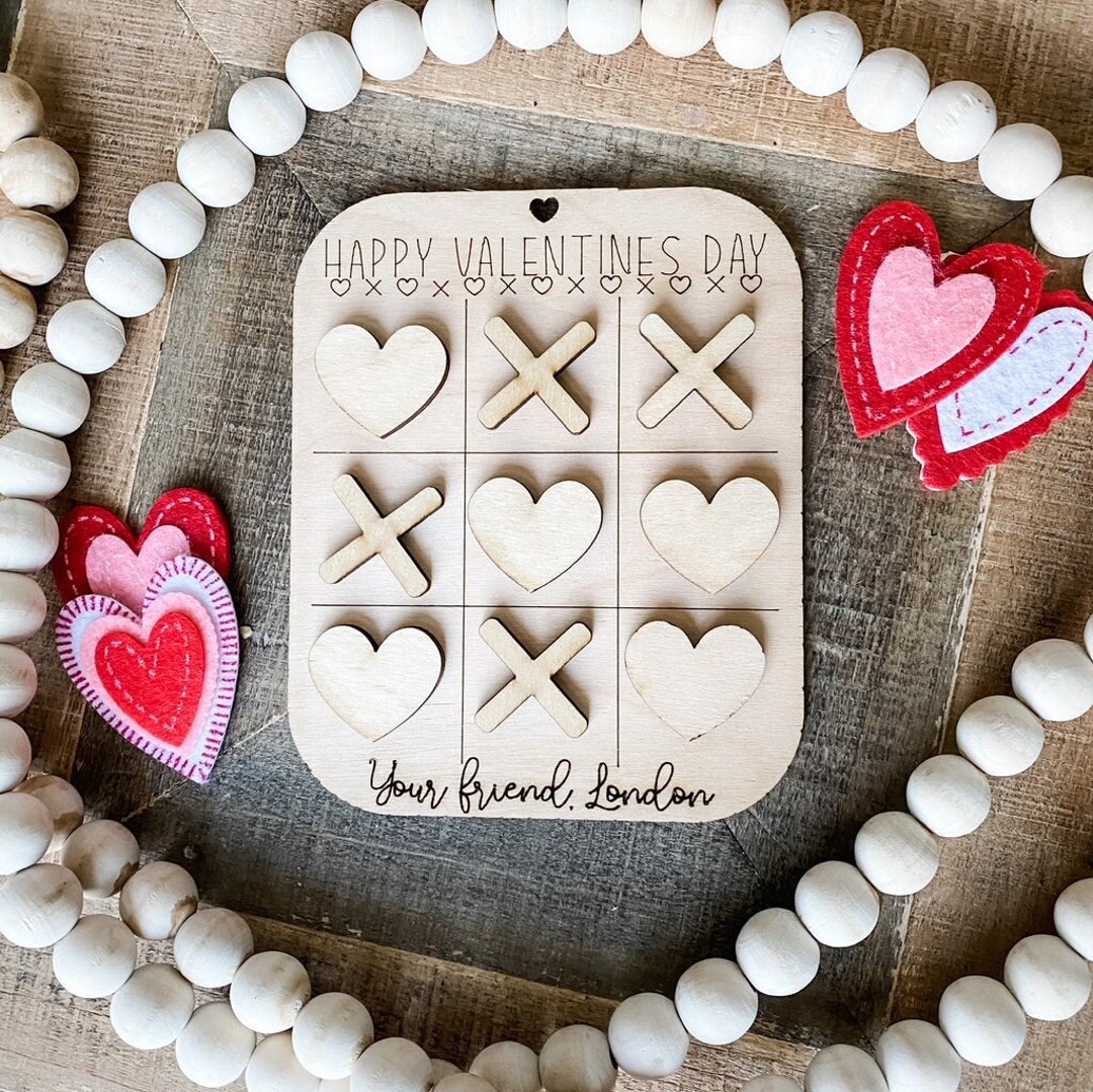 Tic Tac Toe Valentine, Valentines Day Gift for Kids, Valentines for ...