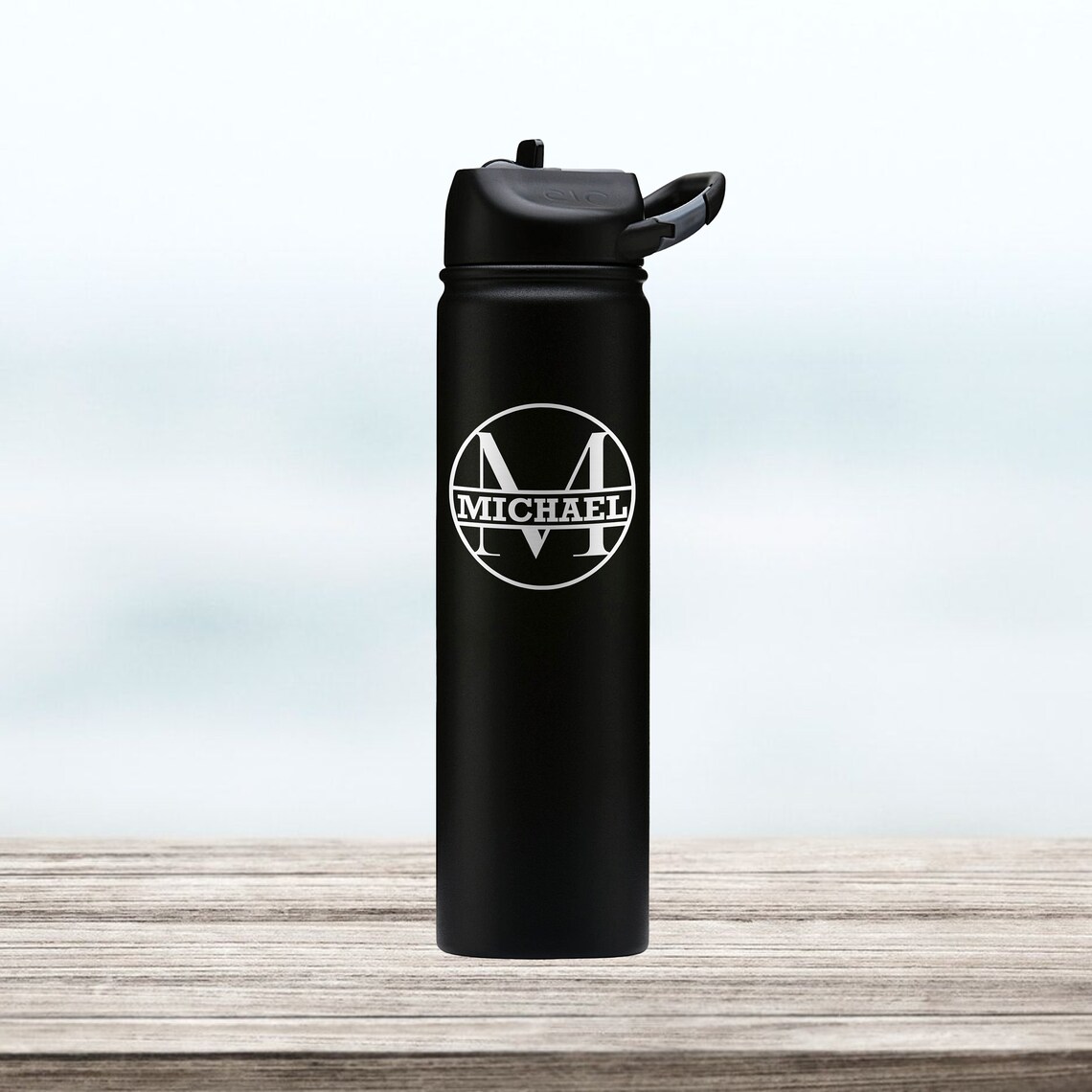 Monogram Water Bottle Custom Straw Personalized Tumbler | Etsy