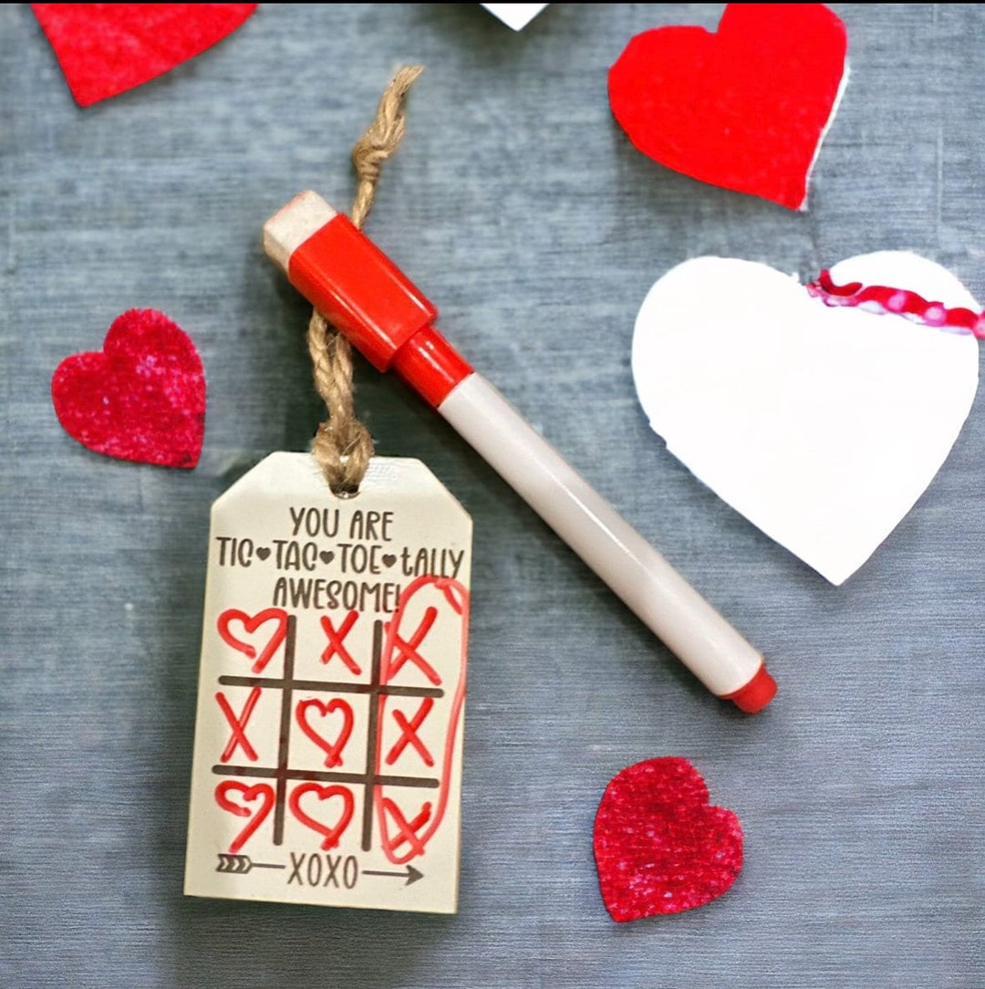 Valentine Tic Tac Toe Tags, Valentine's for Class, Interactive Favors ...