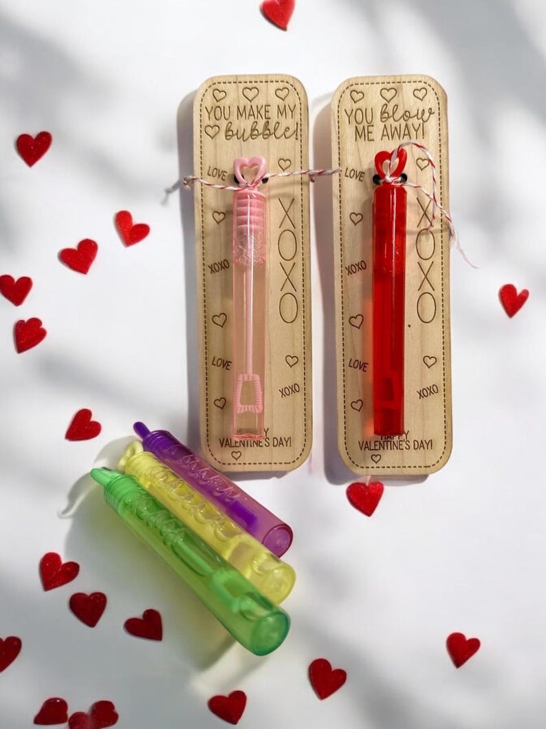 Class Bubble Set for Valentine's, Classroom Favors, Personalized ...