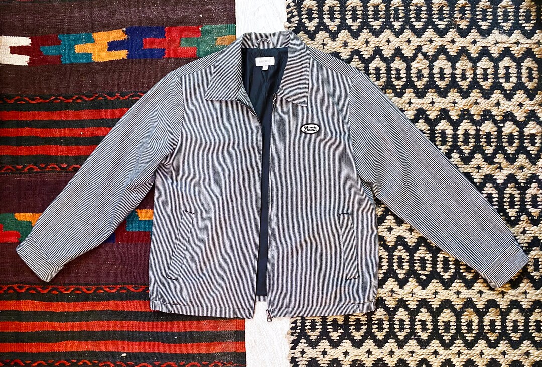 Brixton Utopia Jacket - Black/white Stripes - Women's SMALL - Etsy