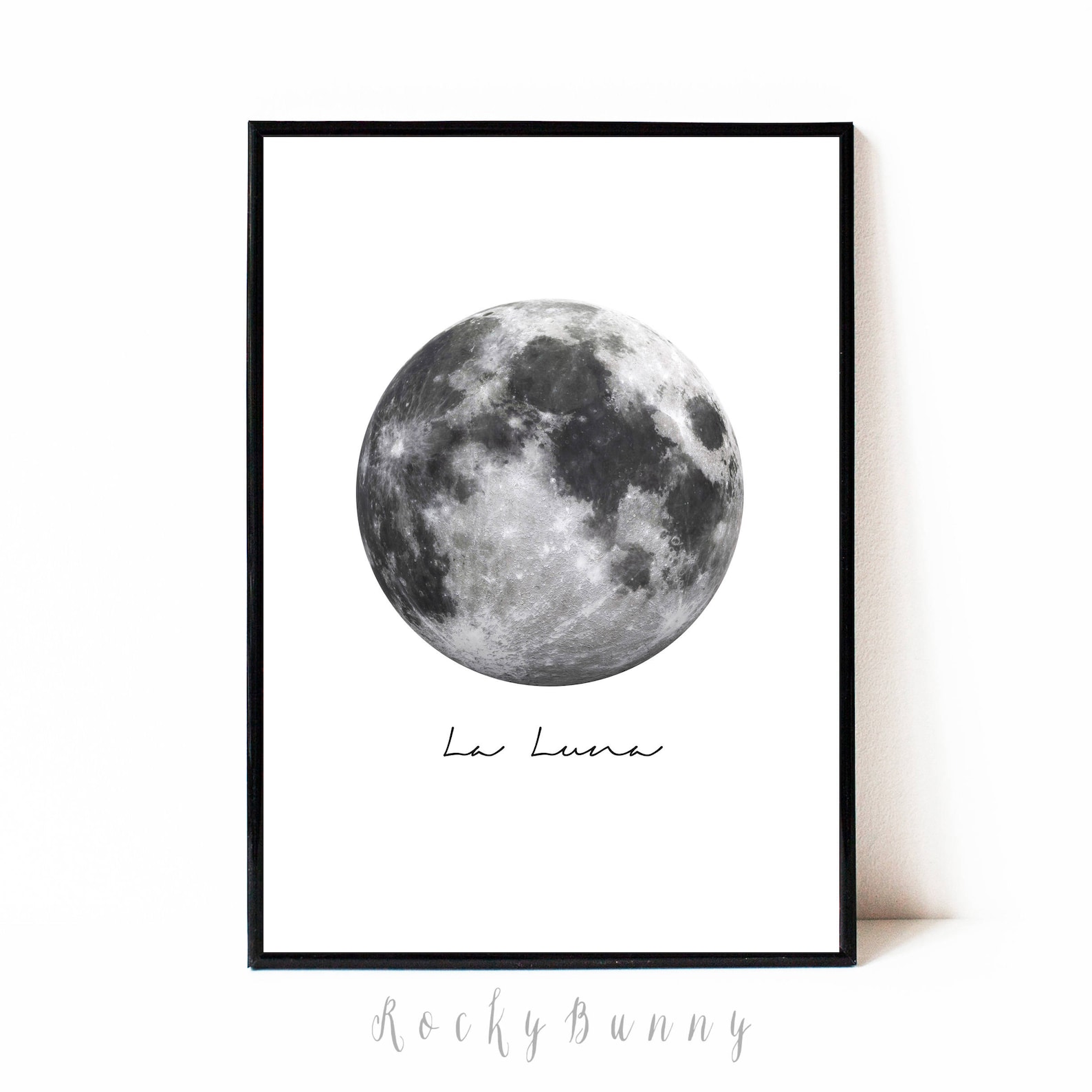 Digital Download Print, Moon Poster, Digital Moon Wall Art, Instant ...