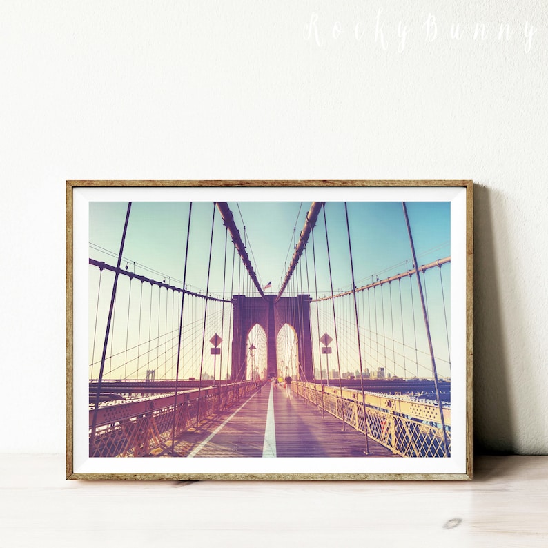 Brooklyn Bridge Print, Instant Download Printable Art, Digital ...