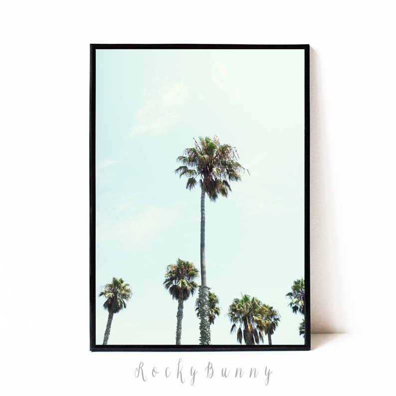 Palm Tree Poster Photography Beach Wall Art Palm Decor | Etsy