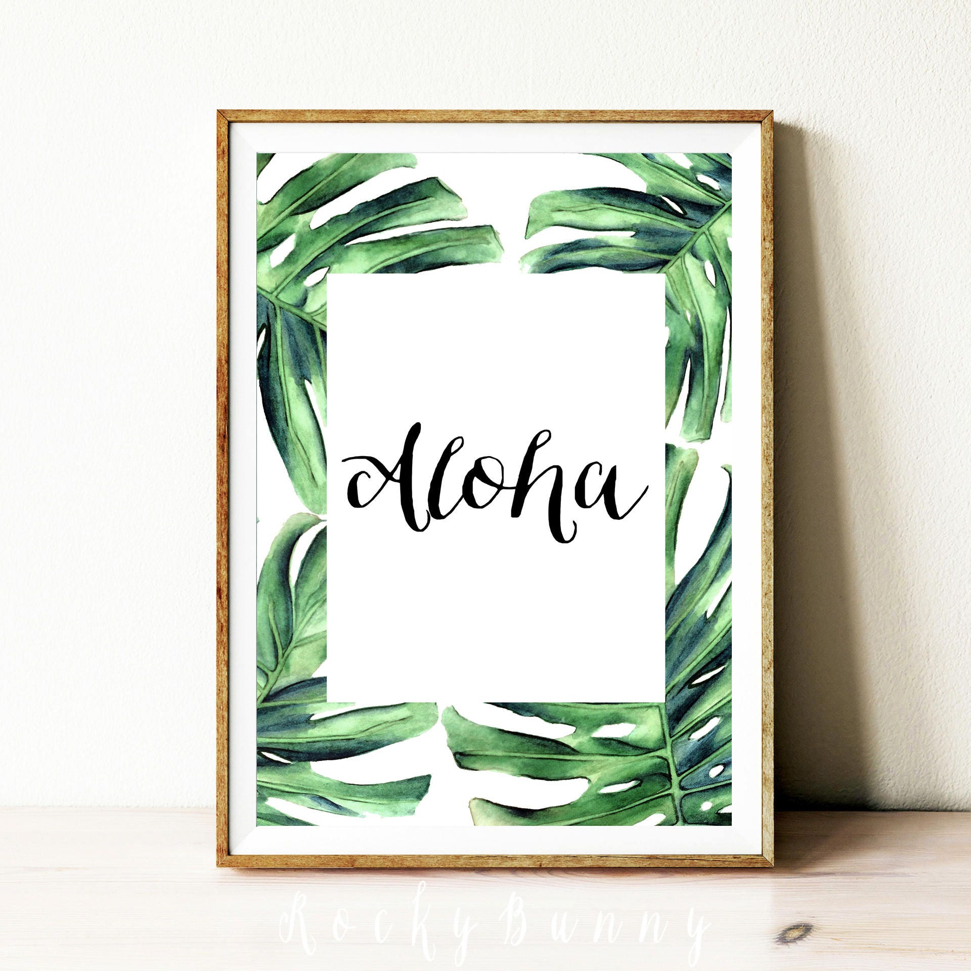 Aloha Wall Art Hawaii Printable Art Typography Wall Decor - Etsy
