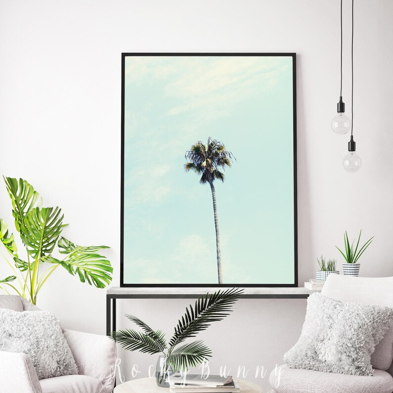 Palm Tree Print Wall Art Poster Printable Wall Decor Etsy