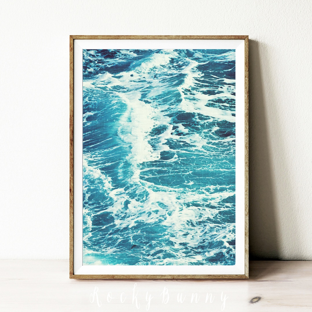 Ocean Printable Poster, Ocean Wave Wall Art Print, Instant Download ...