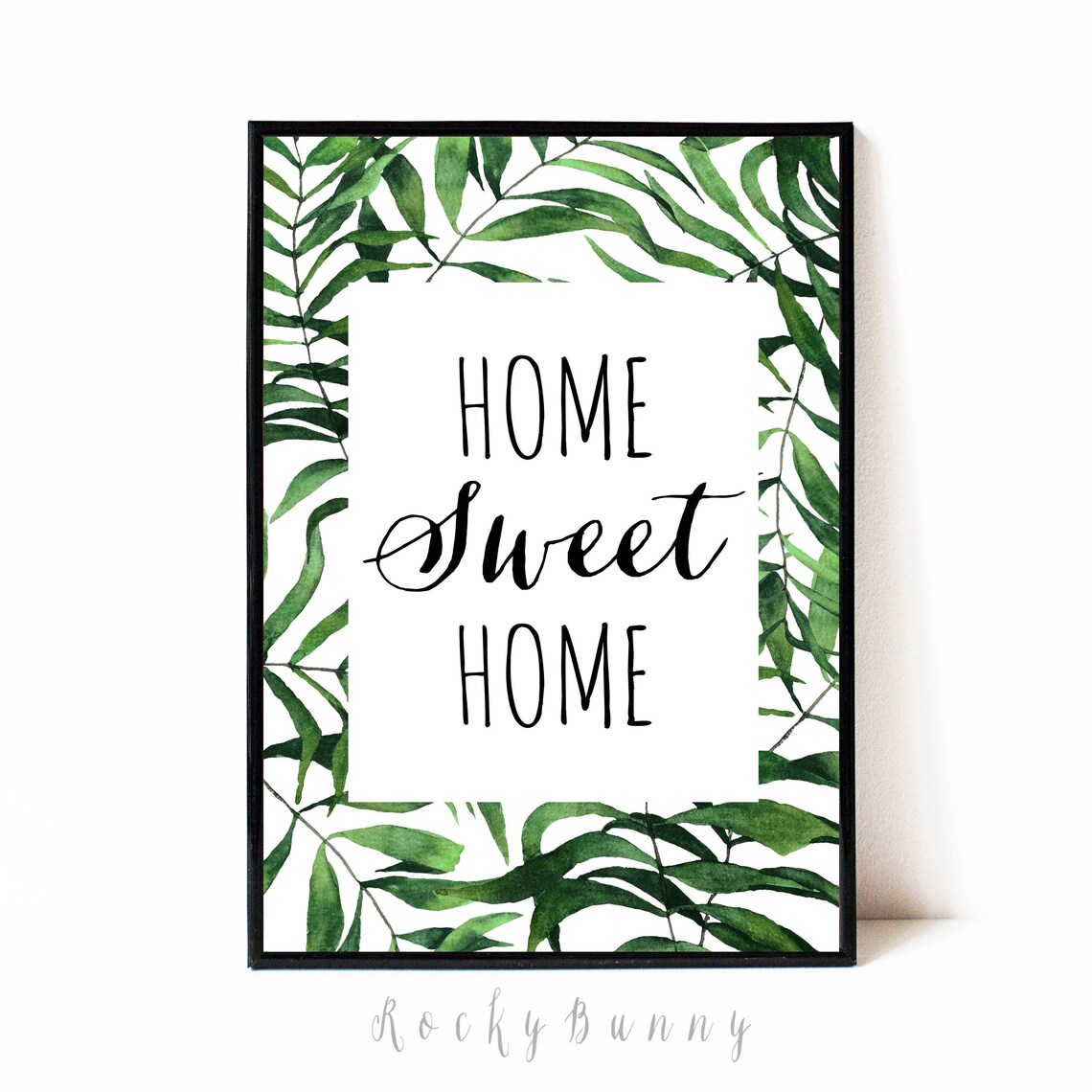Home Sweet Home Printable, Typography Wall Art, Quotes, Digital ...