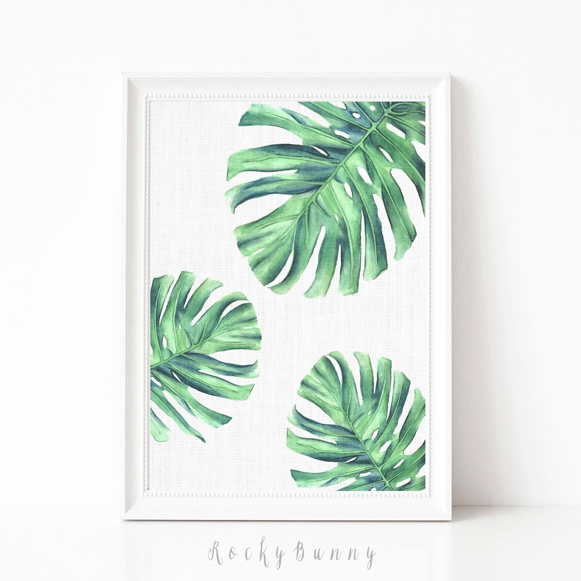 Digital Download Art, Monstera Printable Wall Art, Tropical Instant ...
