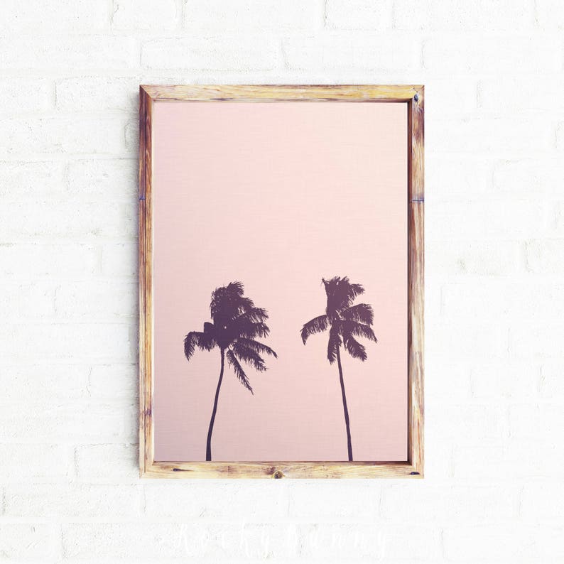 Palm Tree Wall Art Print, Tropical Tree Printable Poster, Tropical Wall ...