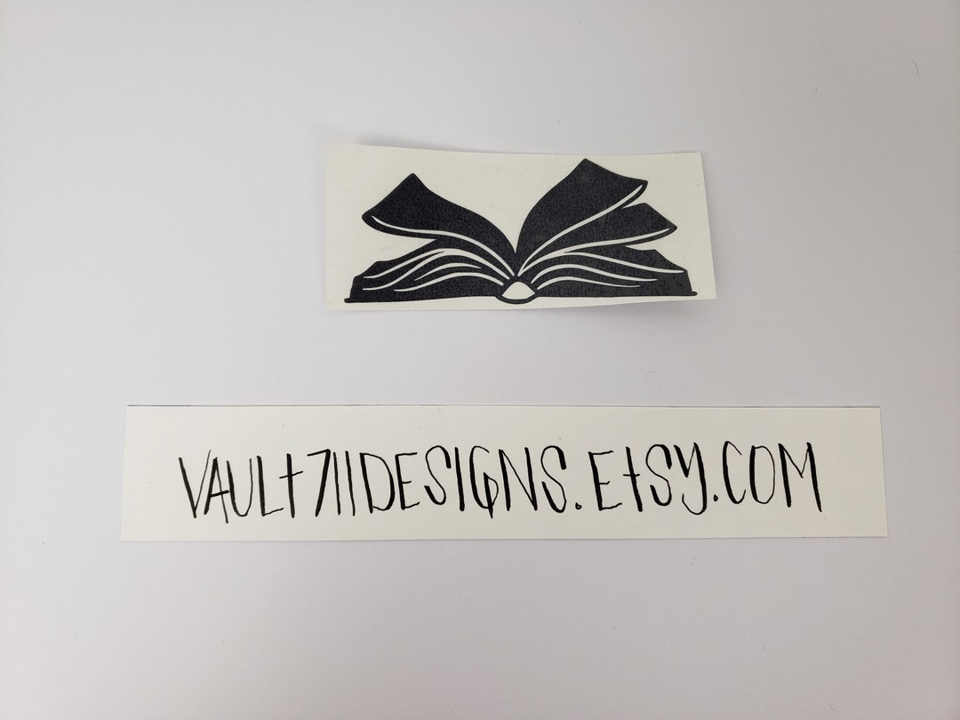 Open Book Vinyl Decal - Etsy