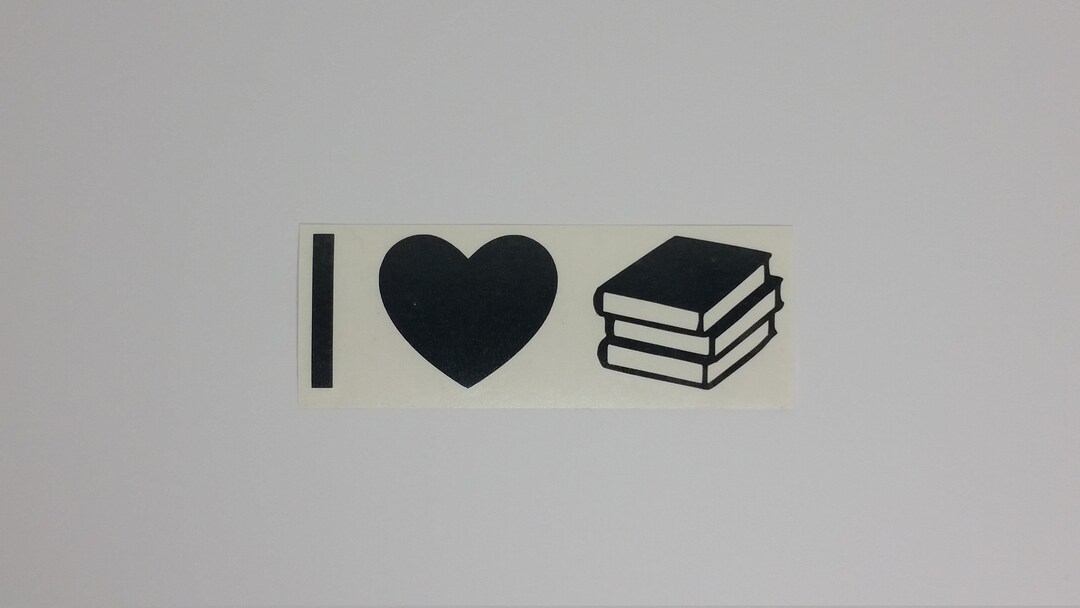I Heart Books Vinyl Decal - Etsy