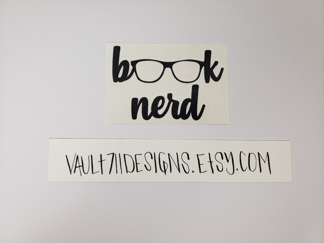 Book Nerd Vinyl Decal - Etsy