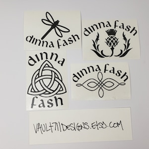 Outlander Inspired Dinna Fash Vinyl Decals - Your Choice of 4 Designs ...