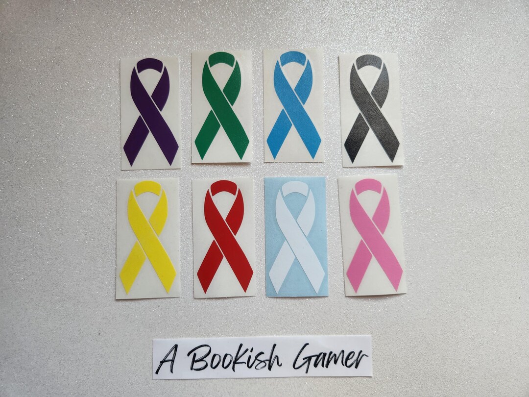 Cancer Awareness Ribbon Vinyl Decal - Etsy