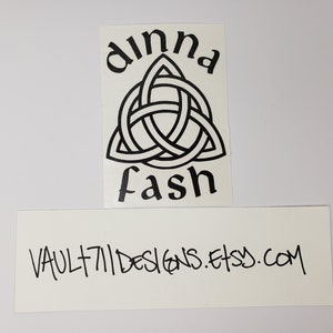 Outlander Inspired Dinna Fash Vinyl Decals - Your Choice of 4 Designs ...