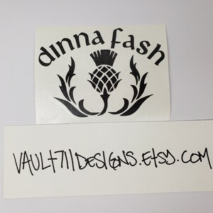 Outlander Inspired Dinna Fash Vinyl Decals - Your Choice of 4 Designs ...