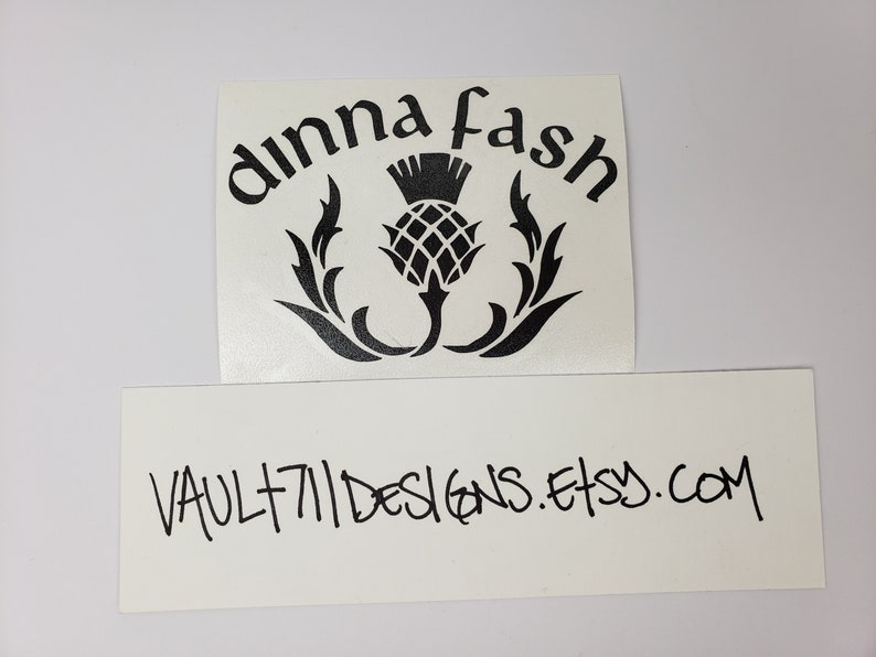 Outlander Inspired Dinna Fash Vinyl Decals - Your Choice of 4 Designs ...