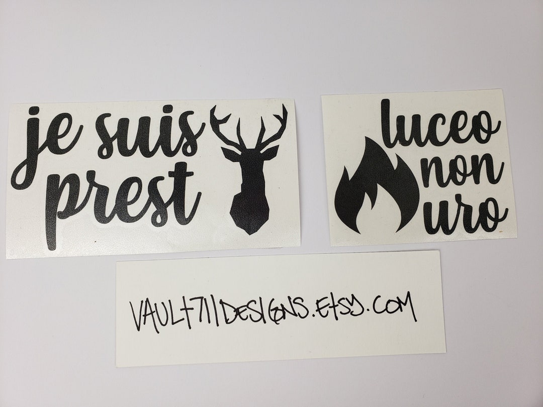 Outlander Inspired Fraser and Mackenzie Clan Motto Vinyl Decals - Etsy