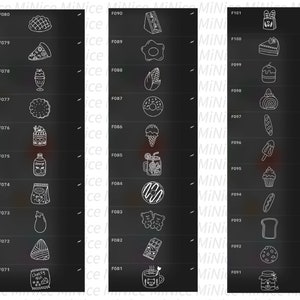 Food Stamp Procreate - Procreate Stamp Pack - Food Doodle Brushes Stamp ...