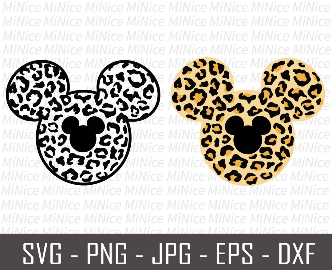 Mickey Leopard Print Svg ,mickey SVG , Leopard Svg , Mickey Cricut ...