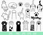 Chonky Cat SVG Bundle Fat Cat SVG Bundle Cute Black Cat - Etsy Canada