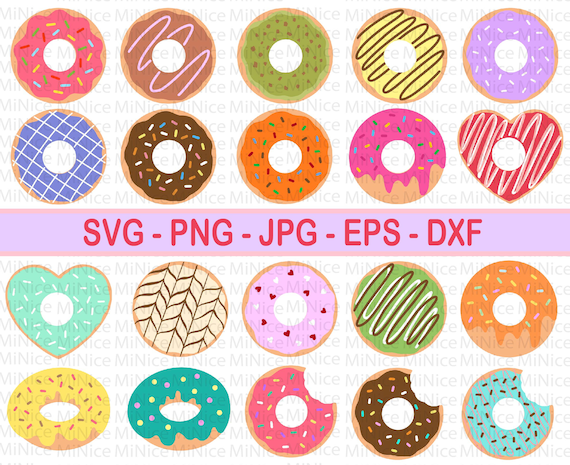 Donut SVG Bundle Donut Svg Donut Cricut donut Clipart | Etsy