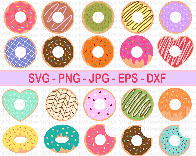 Donut SVG Bundle, Donut Svg , Donut Cricut ,donut Clipart , Donut PNG ...