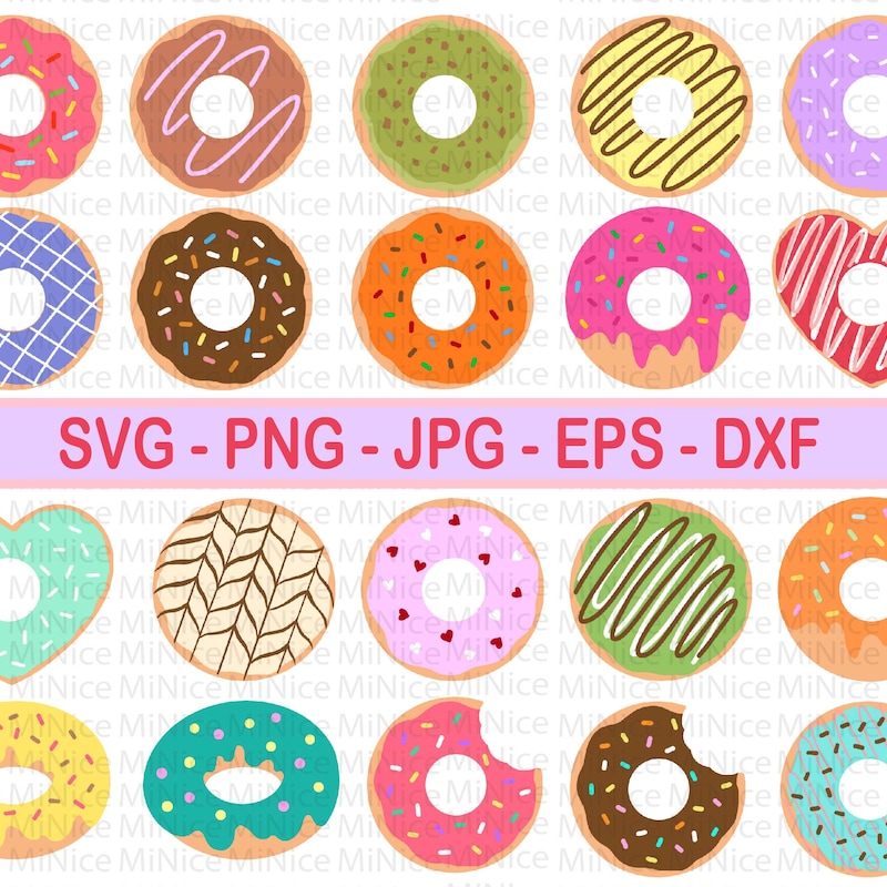 Donut Svg - Etsy