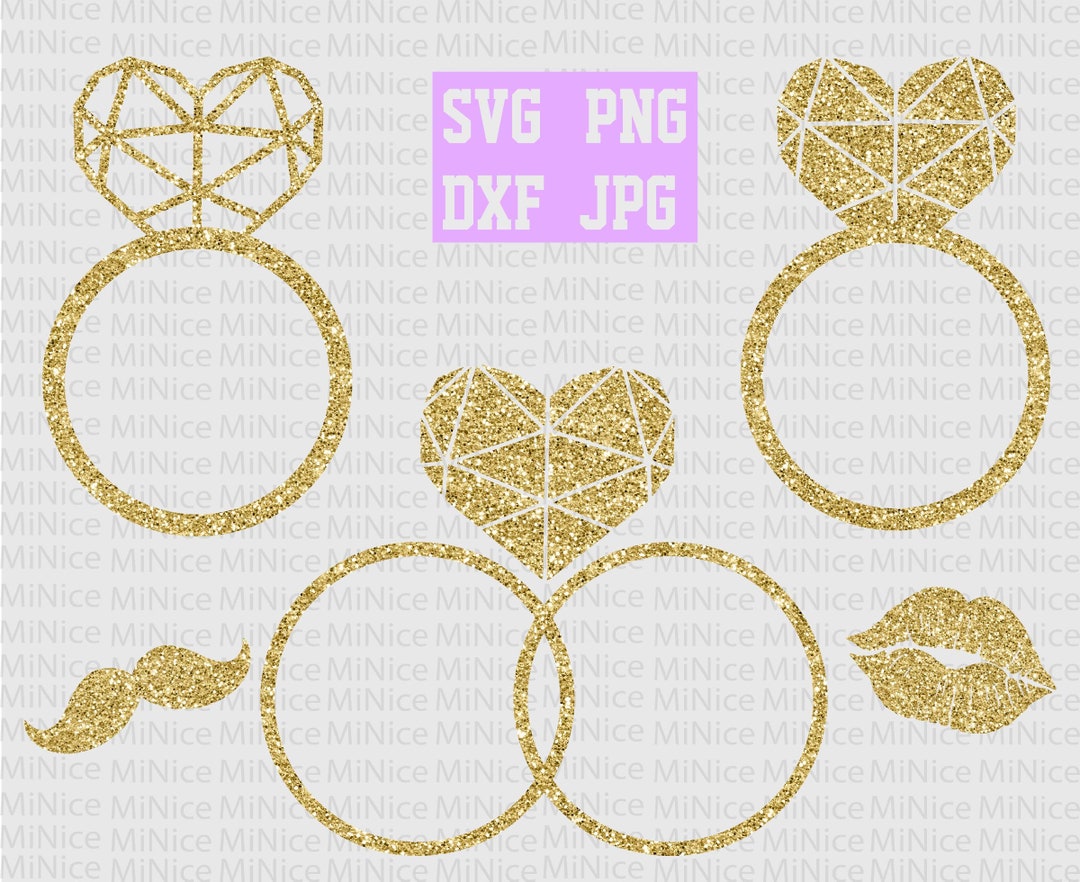 Heart Ring SVG ,diamond Ring Cricut , Wedding Ring SVG , Diamond ...