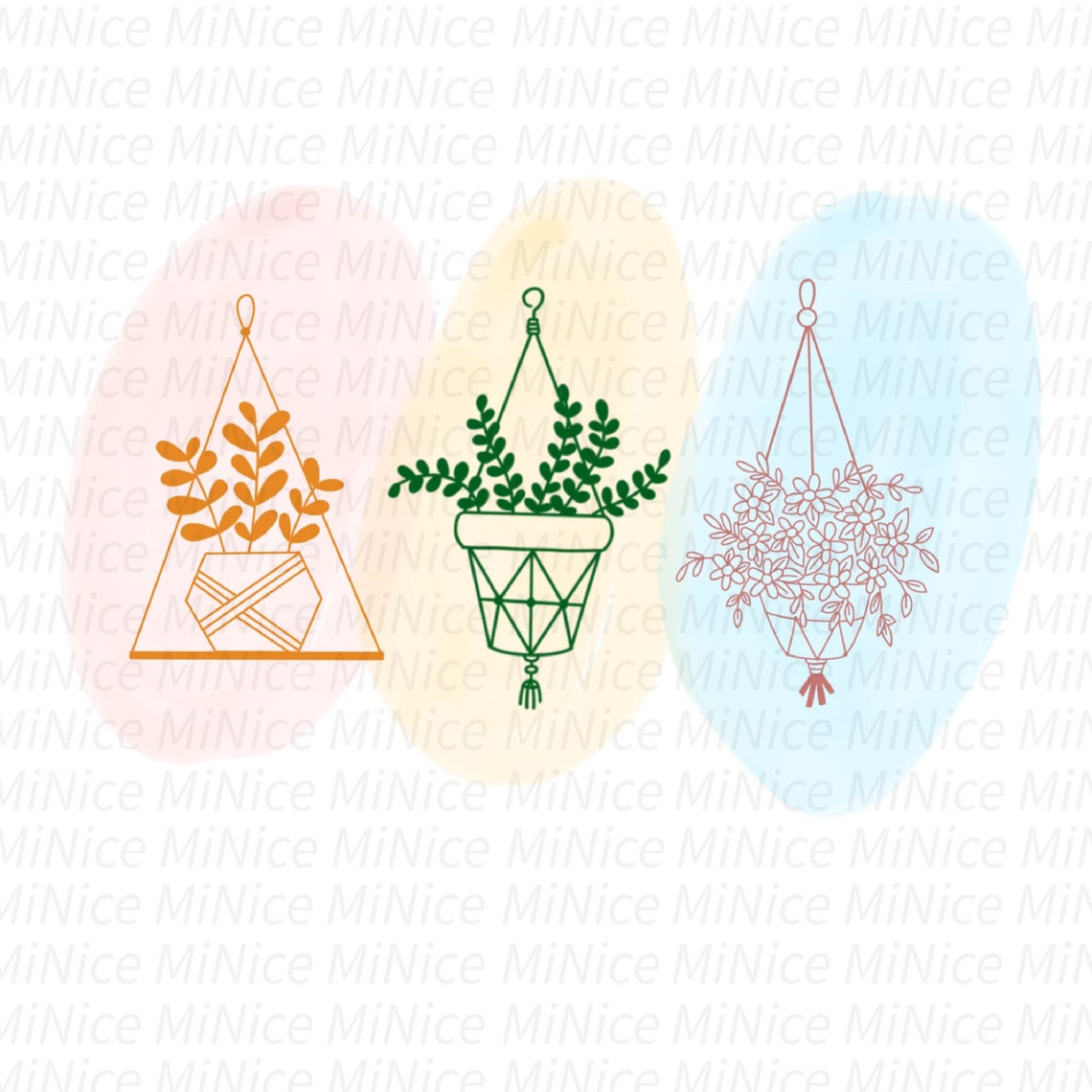 21 Hanging Plants Procreate Stamp Potted Plants Procreate - Etsy
