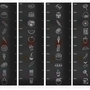 Food Stamp Procreate - Procreate Stamp Pack - Food Doodle Brushes Stamp ...