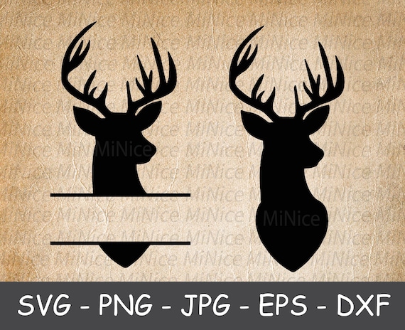 Deer Head SVG Bundledeer Monogram Svg Deer Head Cricut - Etsy