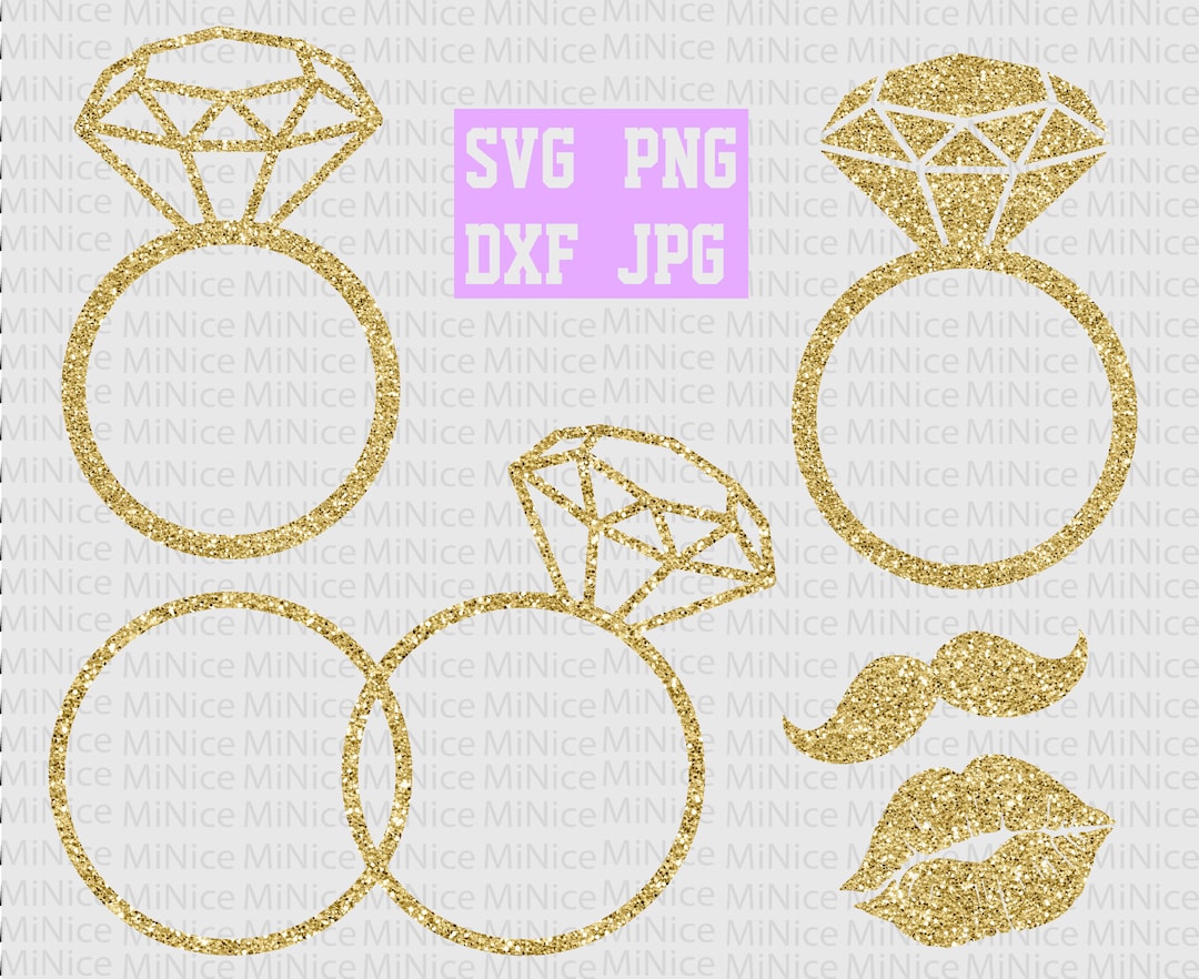 Diamond Ring SVG ,ring Cricut , Wedding Ring SVG , Diamond Silhouette ...