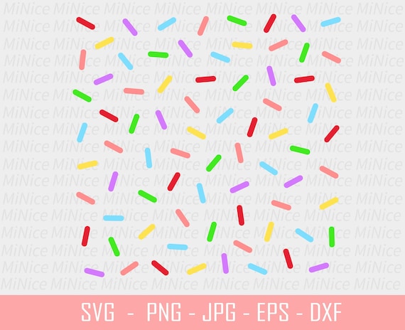 Sprinkles Svgdonut Svg Sprinkle Cricut Colorful Sprinkles | Etsy