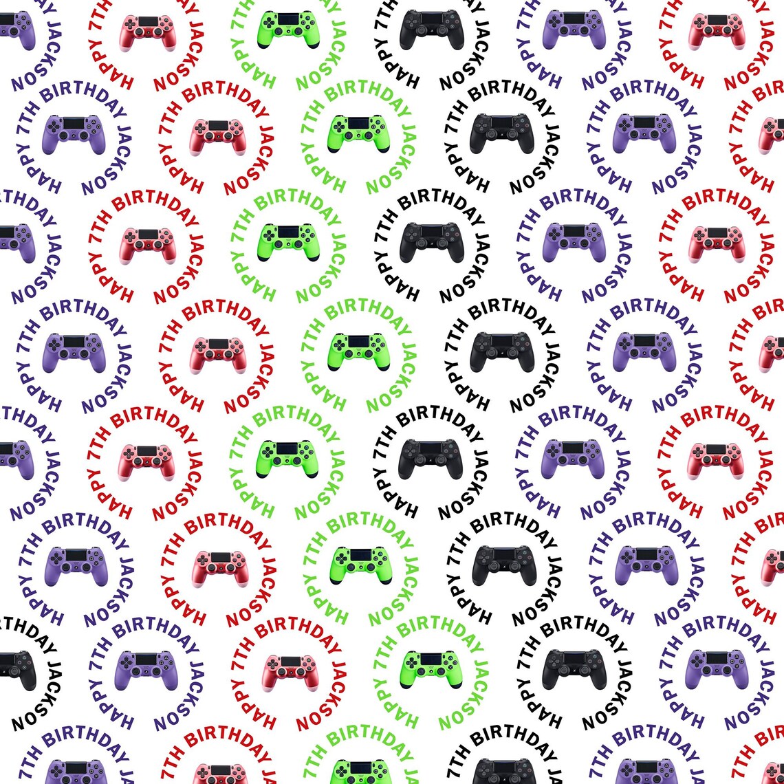 Personalised Playstation PS4 PS5 Gaming Gamers Name Wrapping - Etsy UK