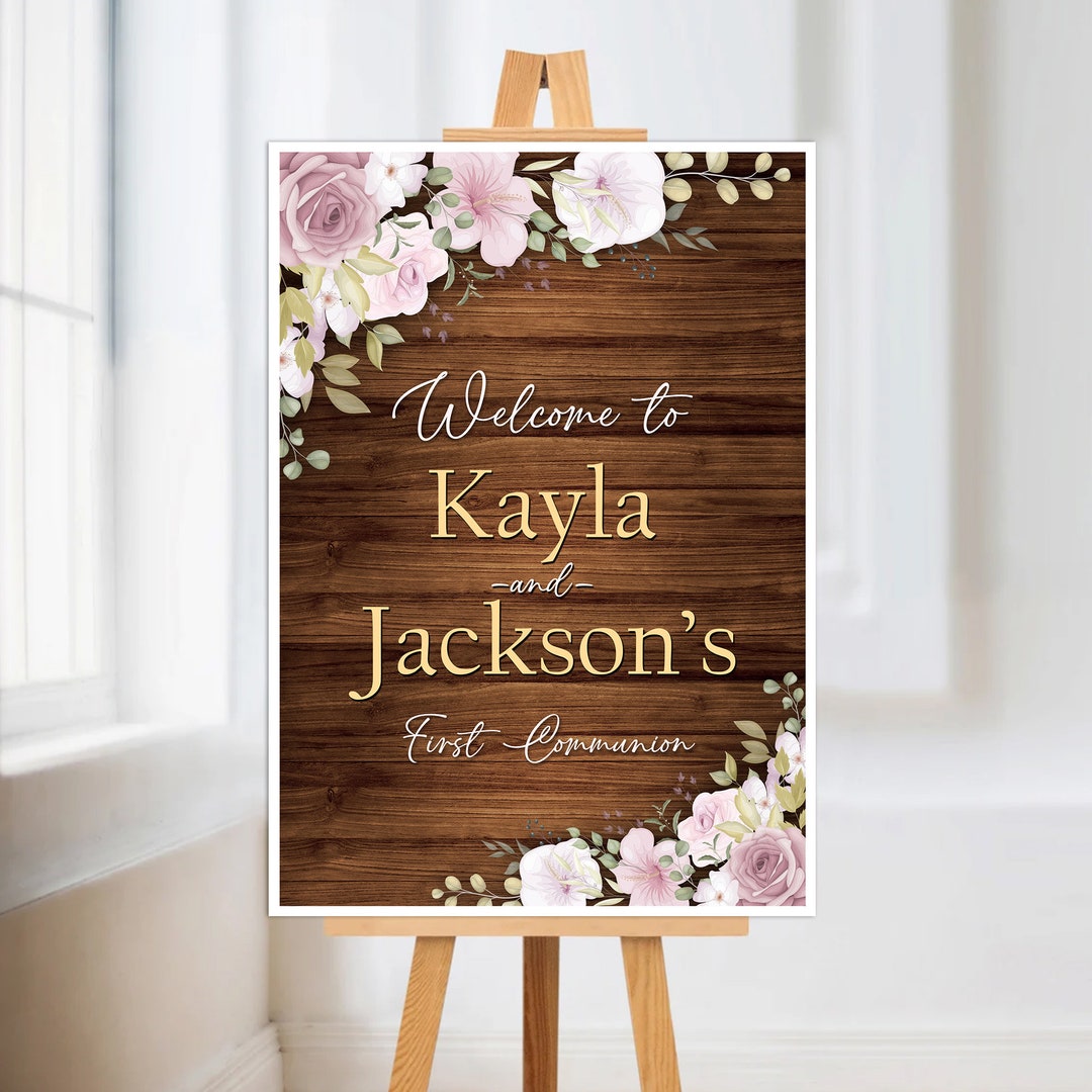 Holy Communion Confirmation Welcome Sign Board A0 ,A1 ,A2, A3 or A4 ...