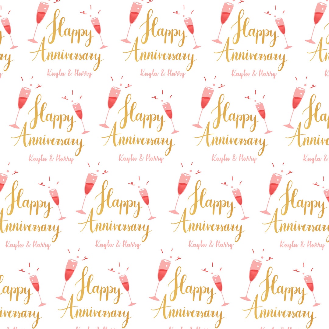 Personalised Wedding Anniversary Name Married Congratulations Couples ...