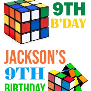 Rubik Cube Happy Birthday Greeting Card Childrens Fidget Boys Girls ...
