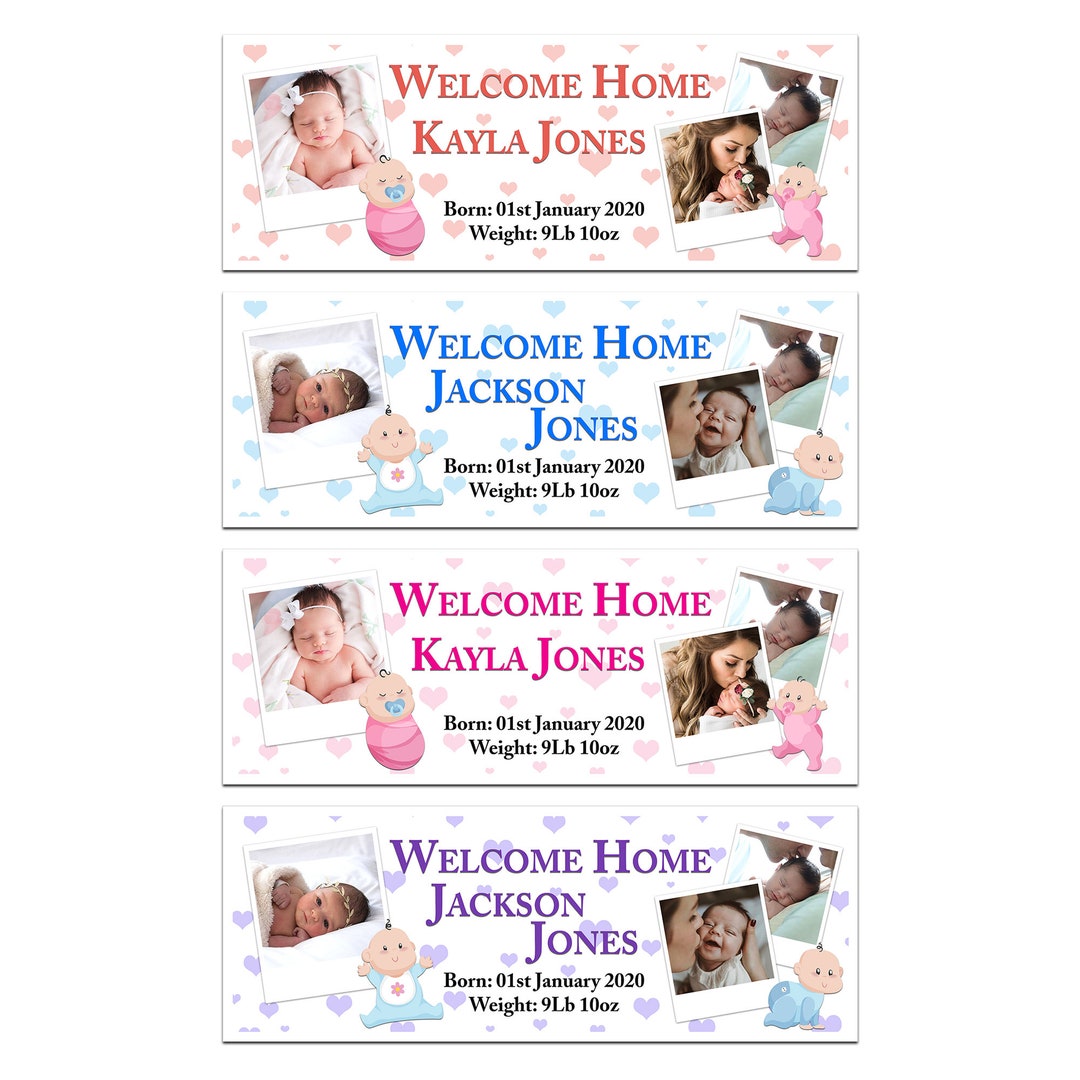 Welcome Home New Baby Photo Wall Banner - Etsy