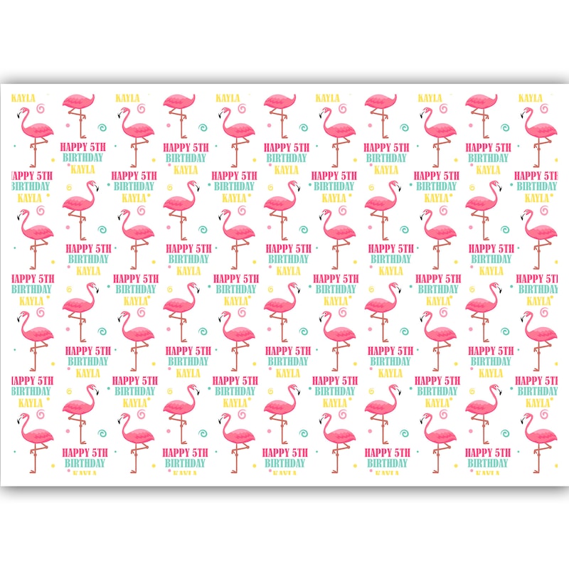 Flamingos Wrapping Paper - Etsy UK