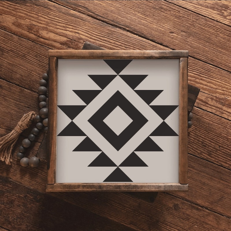 Aztec Wood Sign - Etsy