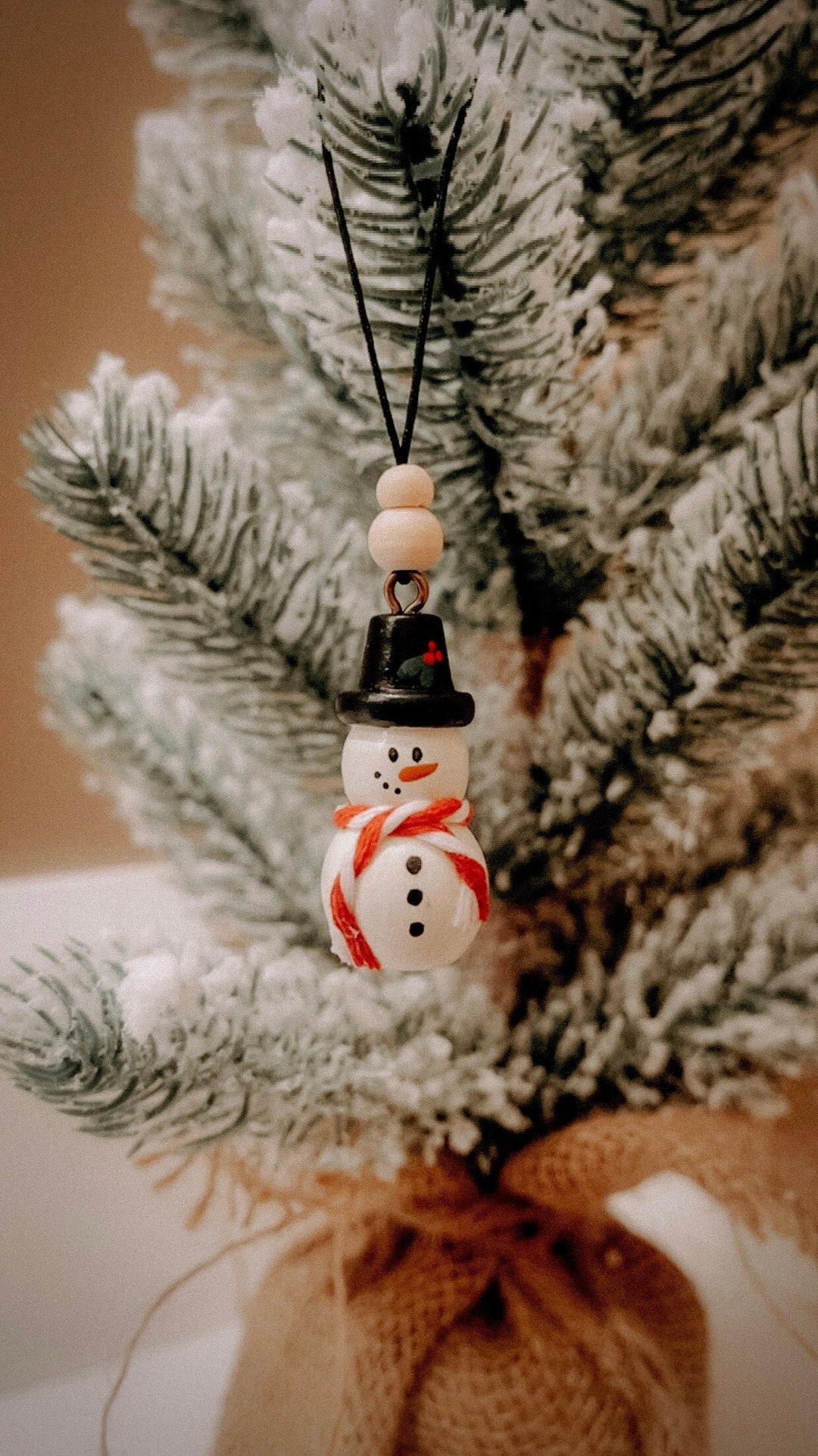 Mini Christmas Snowman Ornaments, Hand Painted, Small, Winter, Snowmen ...