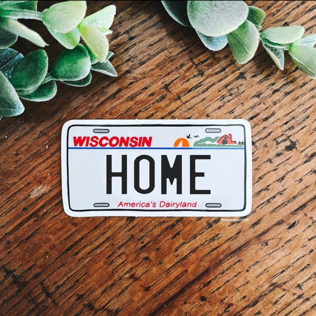Wisconsin Sticker, Wisconsin License Plate Sticker, Wisco Sticker ...