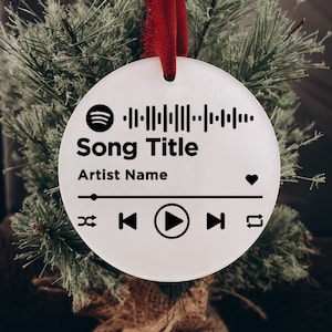 Spotify Song Ornament, 2024 Christmas Ornament, Acrylic Ornament, Song ...