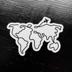 The Original Travel Sticker | US Map | World Map | Adventure Sticker ...